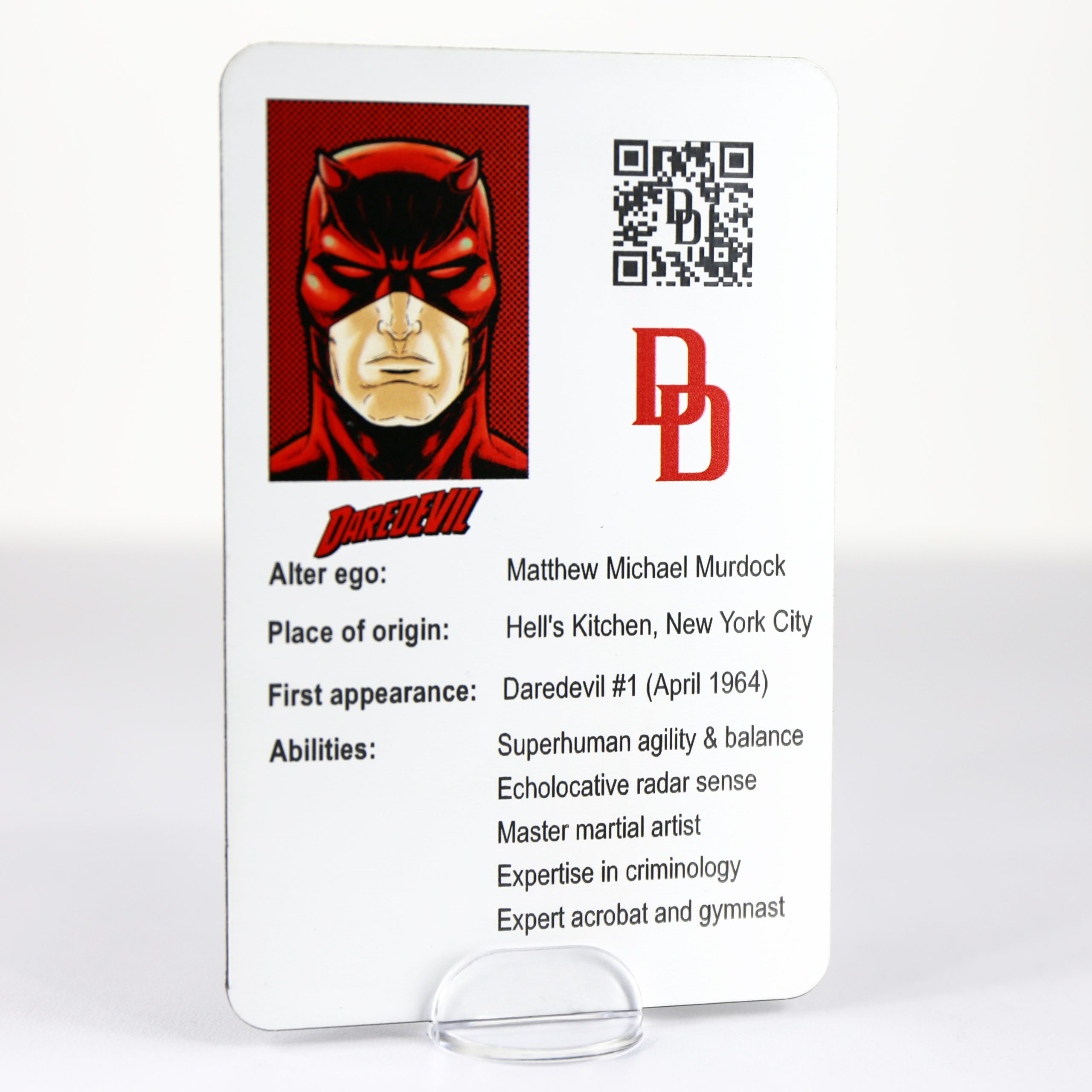 Dare Devil Self Standing ID Trading Card