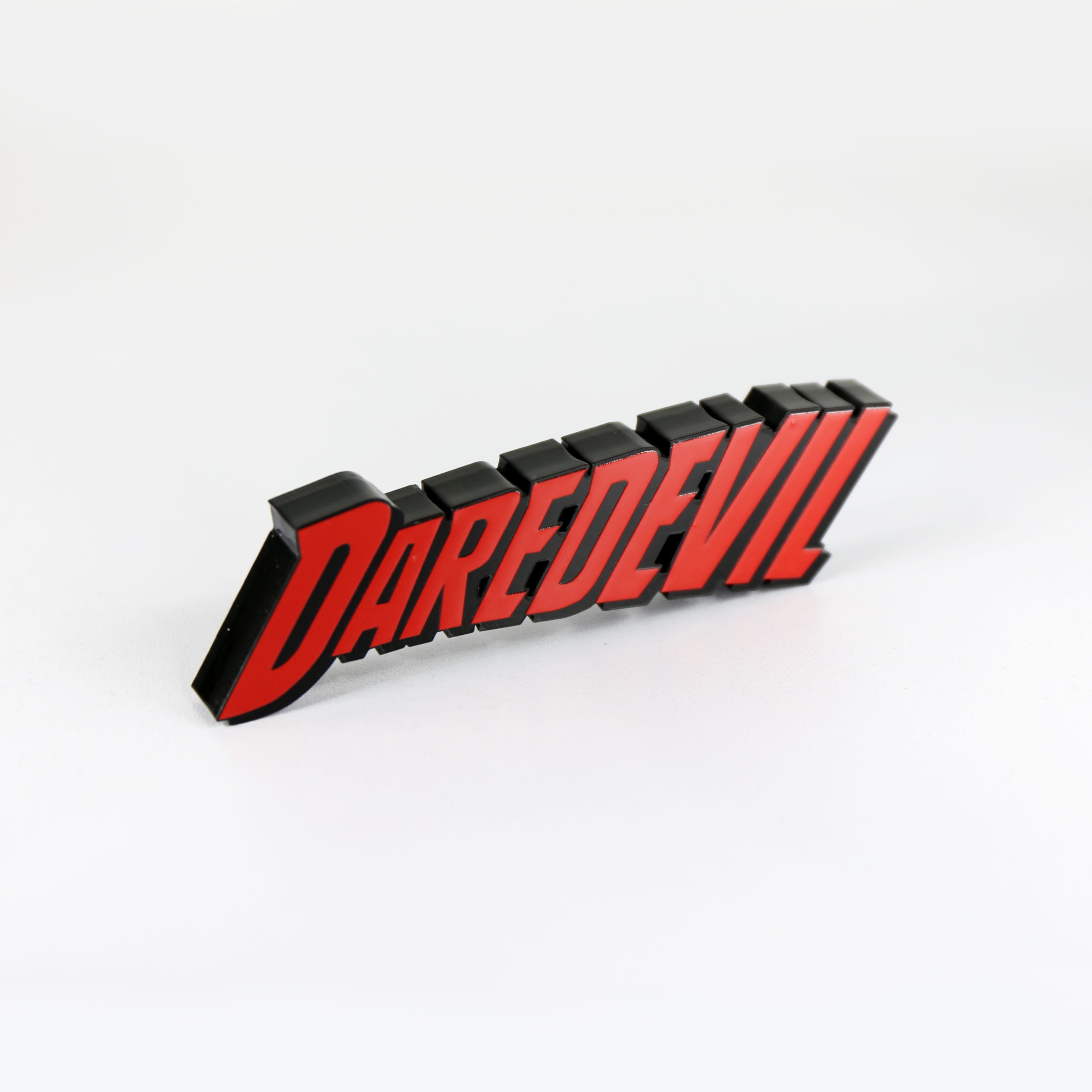 Dare Devil Self Standing 3D Logo for Display Cabinets.