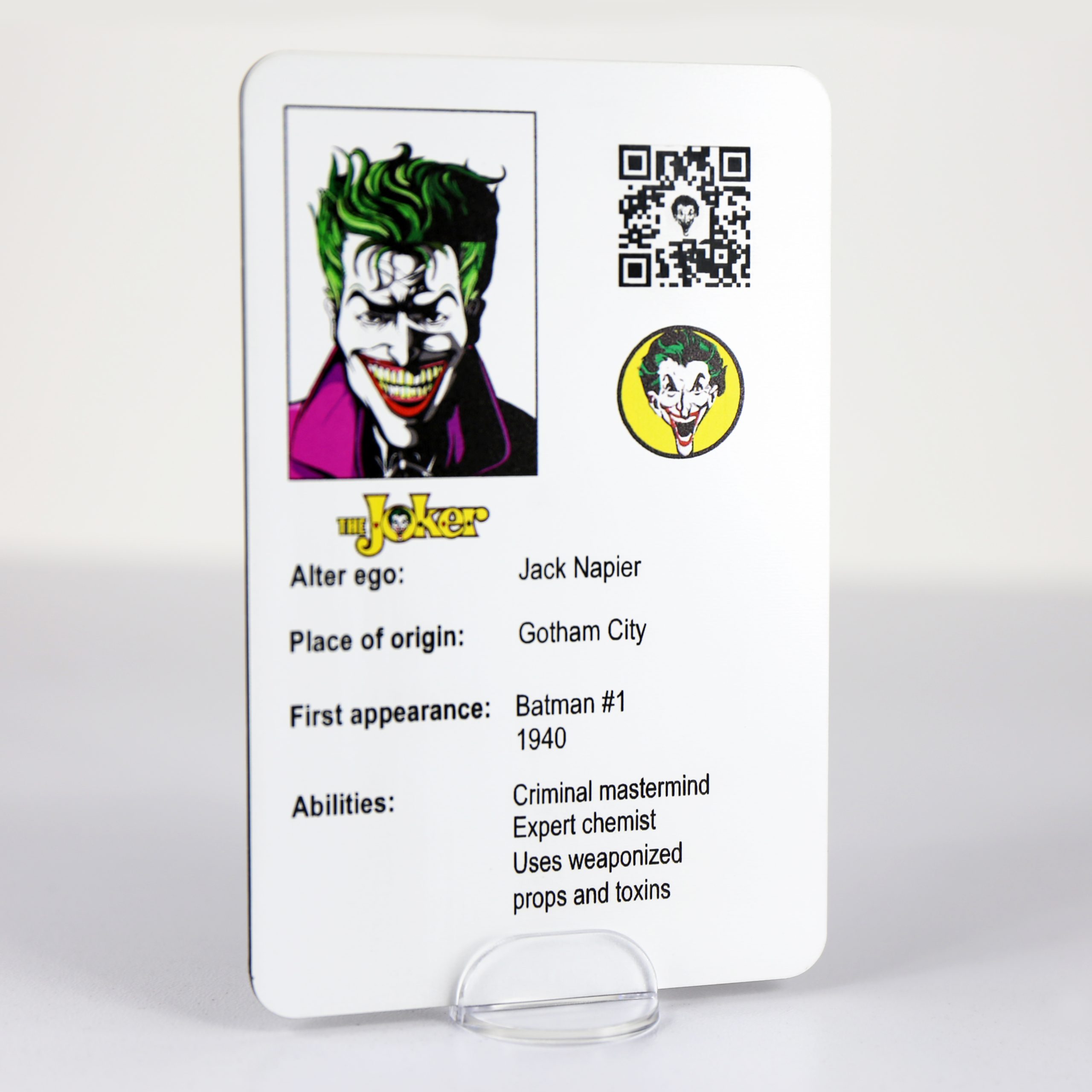 The Joker Self Standing ID Trading Card