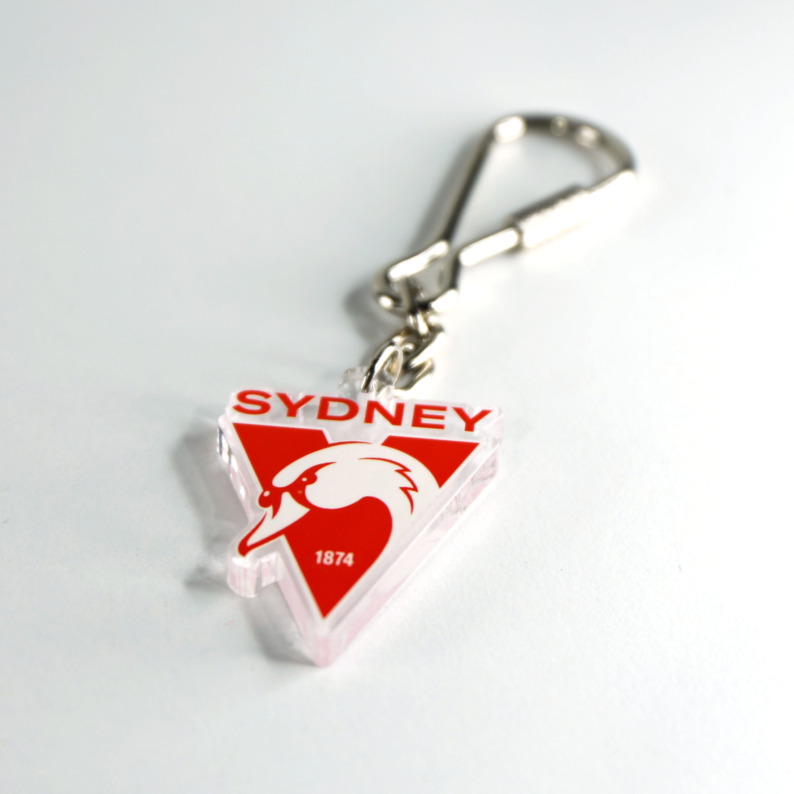 Sydney Swans AFL Team Logo Key Ring.
