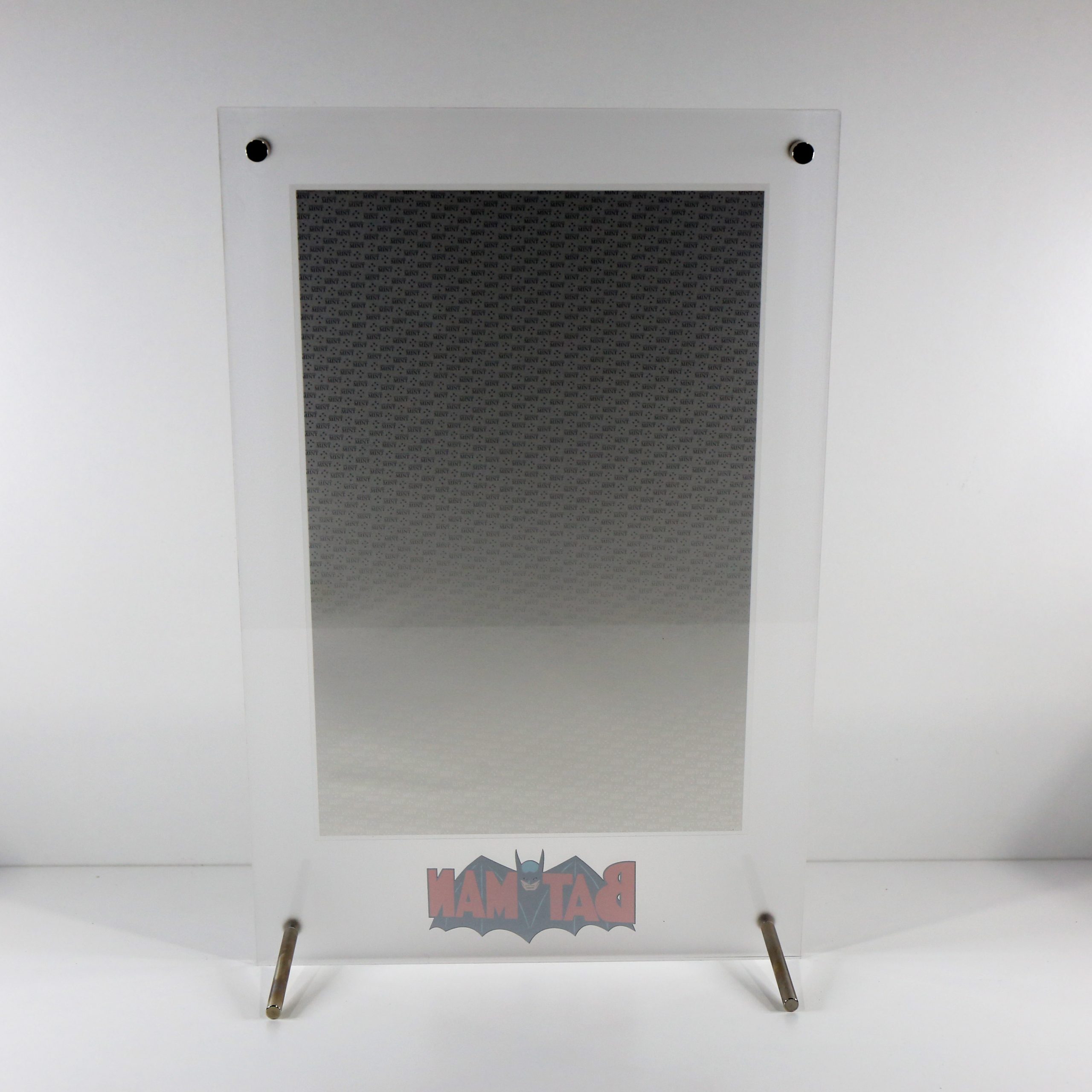 Batman #1 Pure Silver Foil Comic Book Acrylic Display Stand.