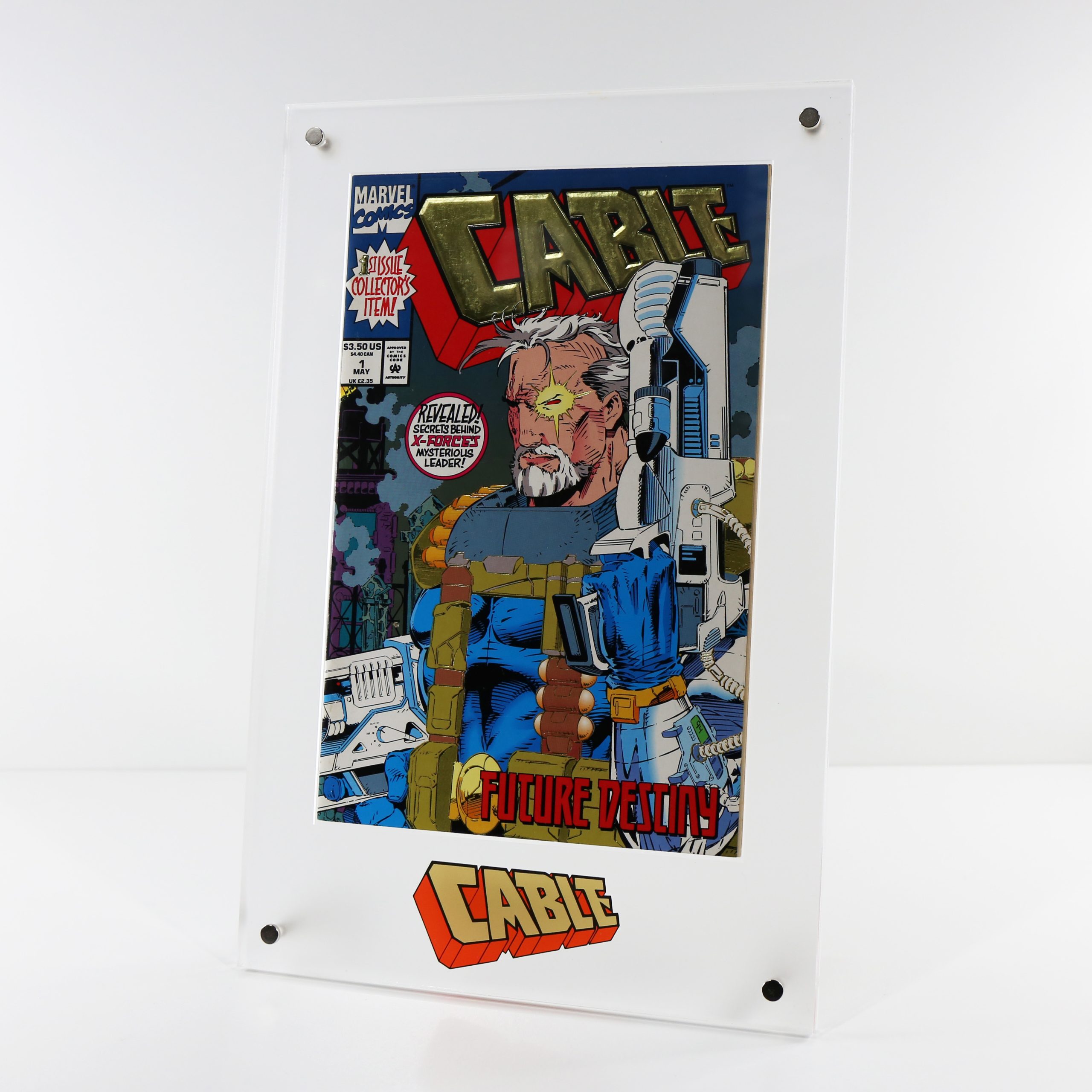 Cable #1 Gem Mint Comic Book In Acrylic Slab Display Stand